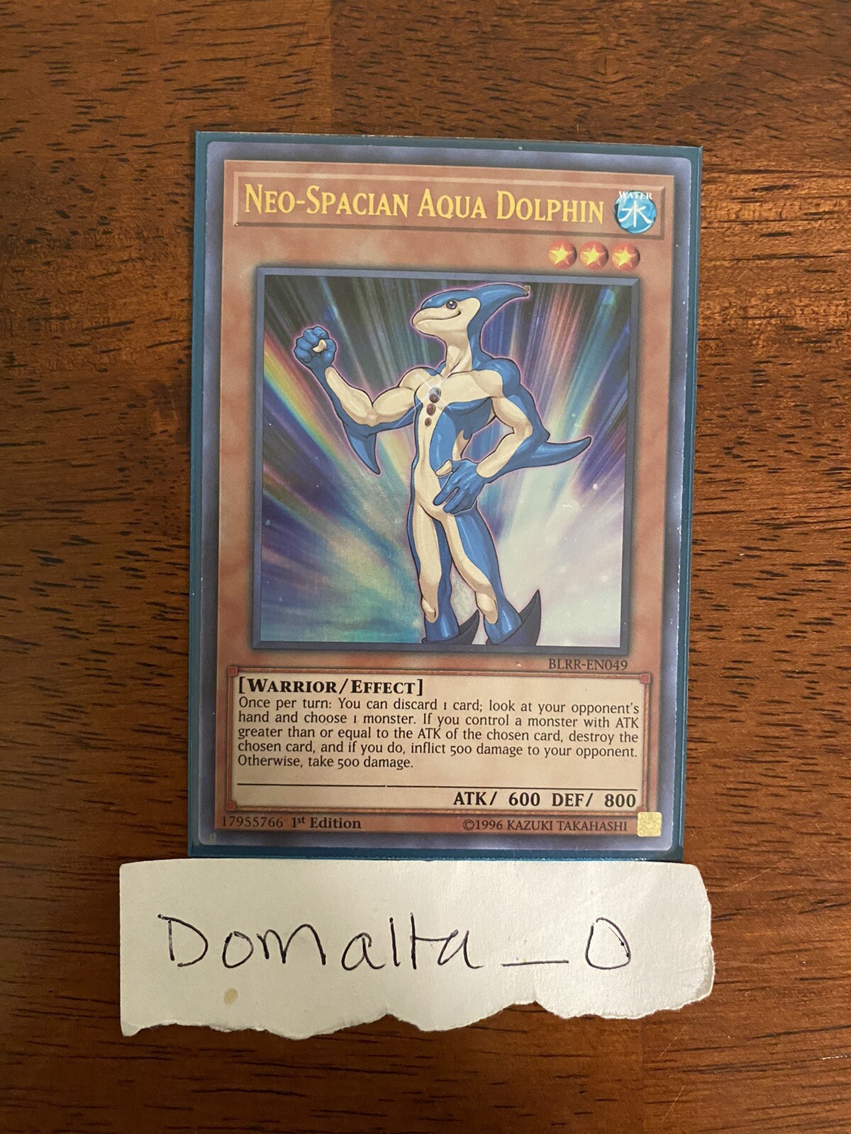 YuGiOh! Neo-Spacian Aqua Dolphin - BLRR-EN049 - Ultra Rare - 1st ...