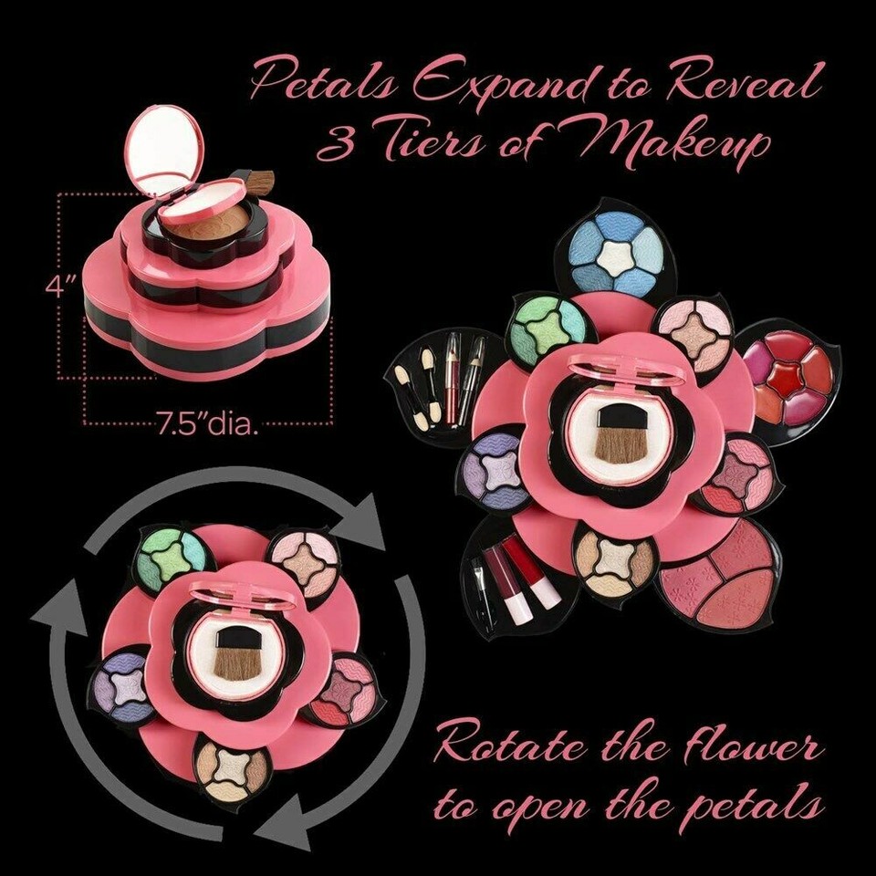Makeup Kits for Teens - Flower Make Up Pallete Gift Set for Teen Girls ...