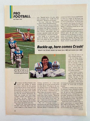 Miami Dolphins Jim (Crash) Jensen 1982 Vintage Magazine Photo | eBay