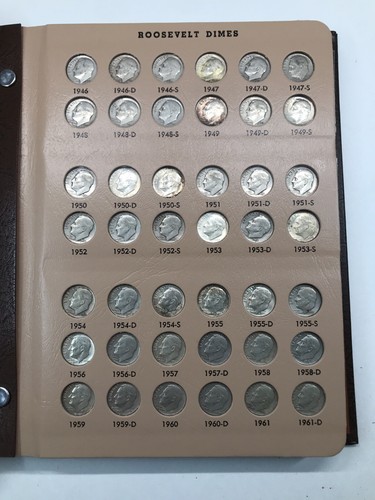 1946-2012 Roosevelt Dime Dansco Album 8125 w 208 Coins (48 Silver) | eBay