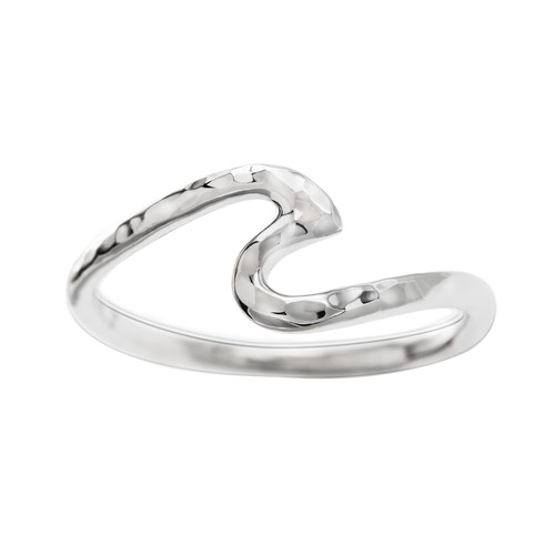 Sterling Silver Hawaiian Hammered Wave Ring Stackable Wedding Eternity Band, ... | eBay
