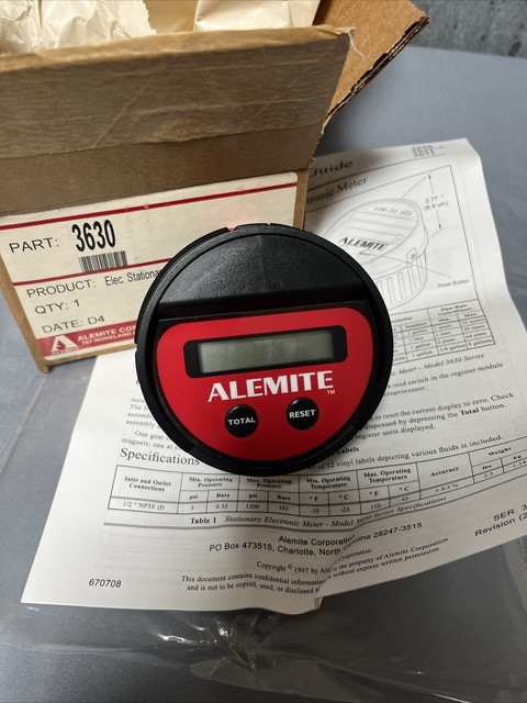 Alemite Electronic Stationary Meter. Old Stock PN 3630 for sale online ...