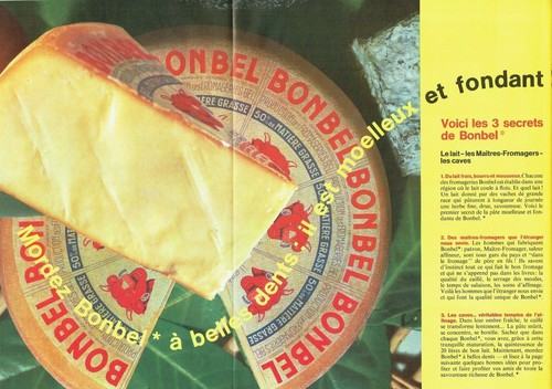 Publicité Advertising 099 1963 Bonbel fromage poster 48 x34 retco verso ...