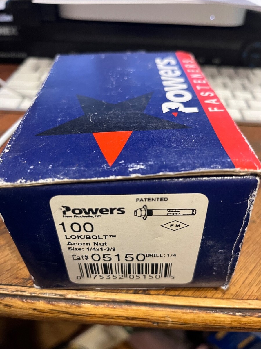 Acorn Head Sleeve Anchors Powers 05150S Sleeve Anchors - 1/4x1-3/8 Inch ...