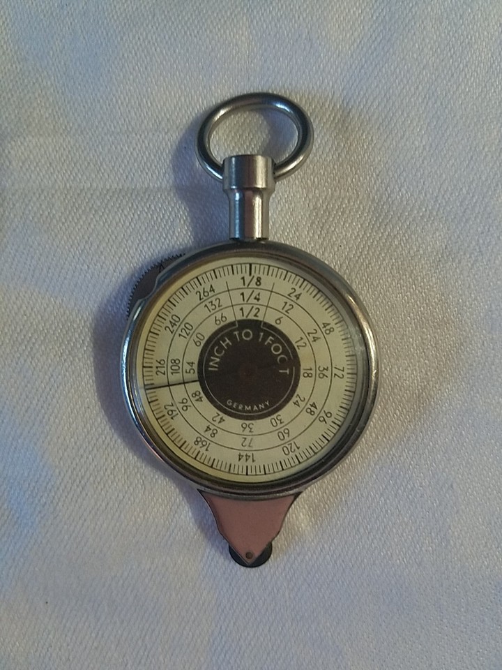 VINTAGE 1940s GERMAN OPISOMETER NAUTICAL MAP MEASURING TOOL WITH ...