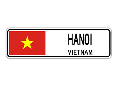 Hanoi Vietnam Street Vietnamese Flag City Country Wall Gift Aluminum ...