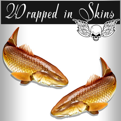 Fish Stickers Redfish Decals Vinyl Tackle Box RV Decals Red Fish AFP ...