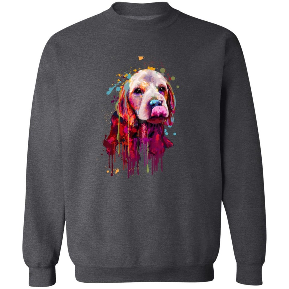 Splash color Cocker Spaniel dog Unisex Crewneck Sweatshirt Abstract pet ...