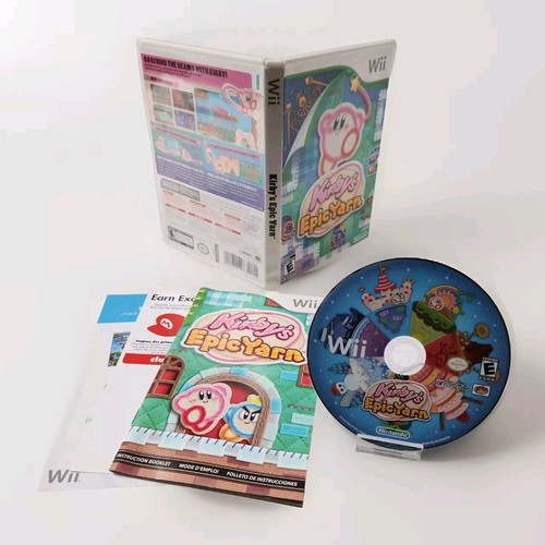 Kirby's Epic Yarn (Nintendo Wii, 2010) Game CIB Complete w/ Manual ...