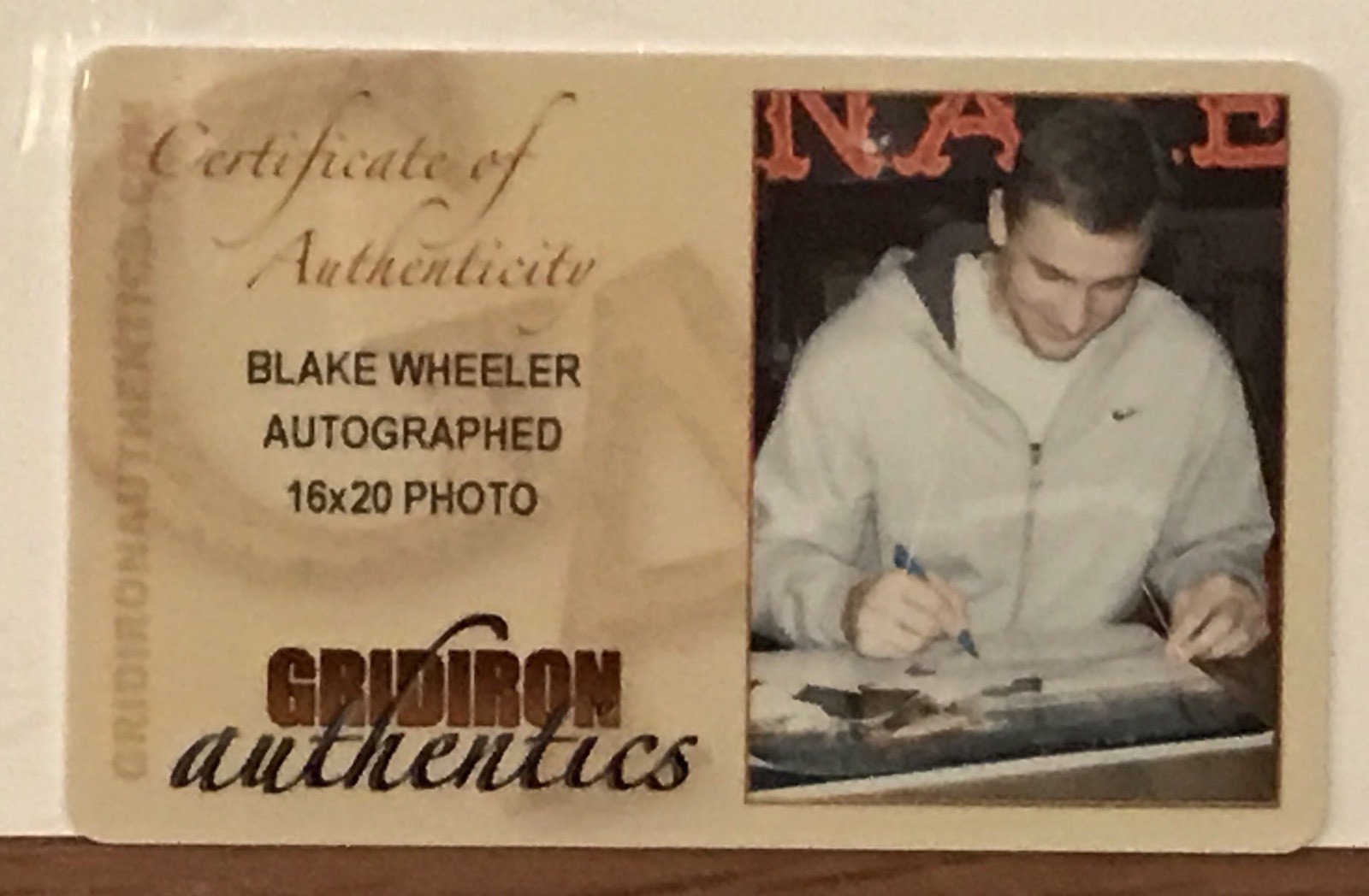 Winnipeg Jets Blake Wheeler 16x20 AutoGraph Bruins Photo COA NHL ...