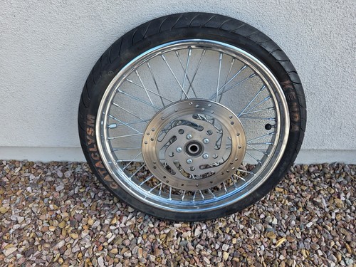 2010 HARLEY DAVIDSON DYNA WIDEGLIDE FRONT WHEEL AND TIRE w/ BRAKE ROTOR ...