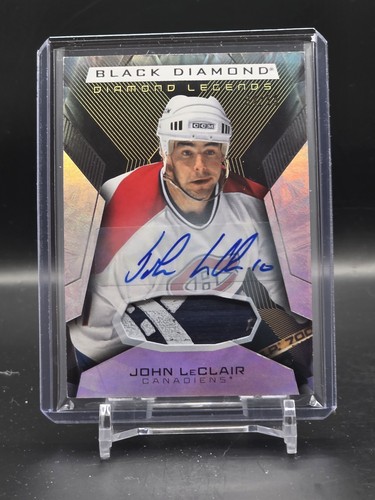 2025-26 UD Black Diamond John LeClair Diamond Legends Stick Auto /15 ...