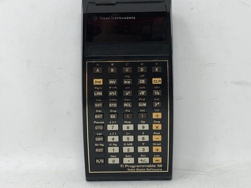 Texas Instrument TI Programmable 58 Solid State Software | eBay