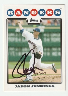 Jason Jennings Signed 2008 Topps Updates Card Auto Texas Rangers ...