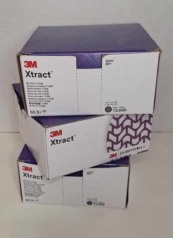 3 pack - 3M Xtract Cubitron II Net Disc 710W, 80+, 6 in, 50 Disks per ...