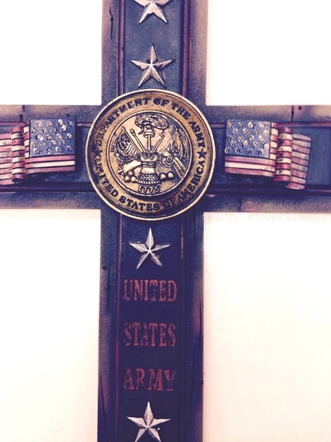 Army Cross 12x7inch Military United States Wall Hanging Patriotic for ...