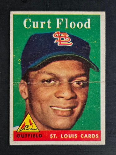 1958 Topps #464 Curt Flood - Rookie Card - St. Louis Cardinals - VG ...