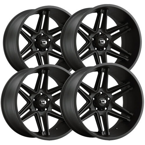 (Set of 4) Vision 363 Razor 22x10 8x170 -19mm Satin Black Wheels Rims ...