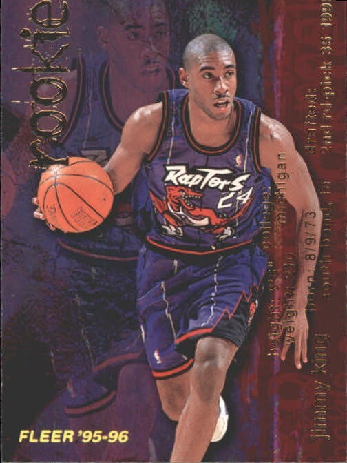 1995-96 Fleer Jimmy King Toronto Raptors Basketball Card #296 Rookie | eBay