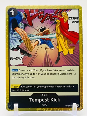 TEMPEST KICK - RARE HOLO FOIL - Op07-096 R - One Piece 500 Years in Future TCG | eBay