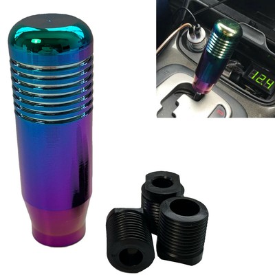 Anodized Stainless Blue Shifter Car Universal Gear Shift Knob AHM J | eBay