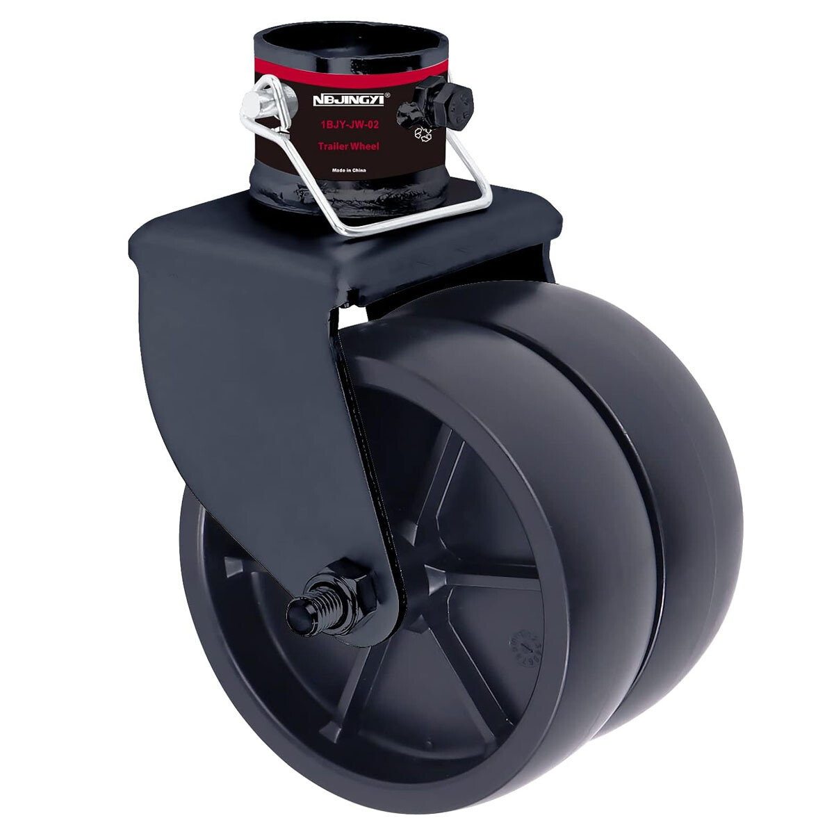 2000lbs Capacity Swivel Caster Trailer Jack Dual Wheel with Caster ...