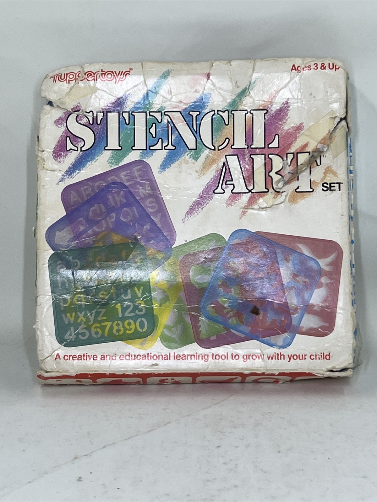 1 Set - Vintage Tupperware Tuppertoys Stencil Art Complete Set in Box ...