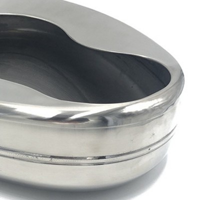 Stainless Steel Bed Pans Corrosion Resistant Ergonomic Portable Bed ...
