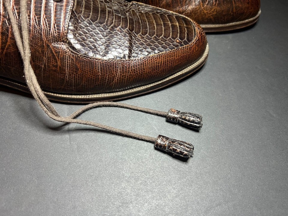 Vintage Jonathan Richards Men's Brown Genuine Leather Sn*keskin Derby ...