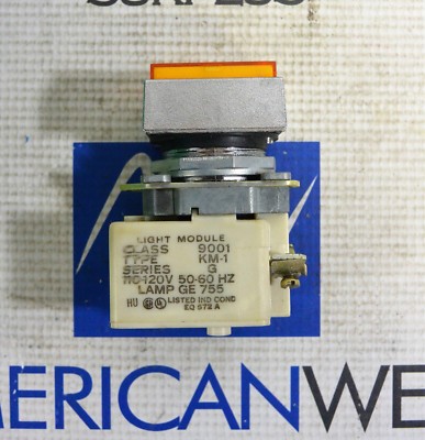 9001KM1 SQUARE D Light Module Amber Light ser G 9001 KM1 Light Only | eBay