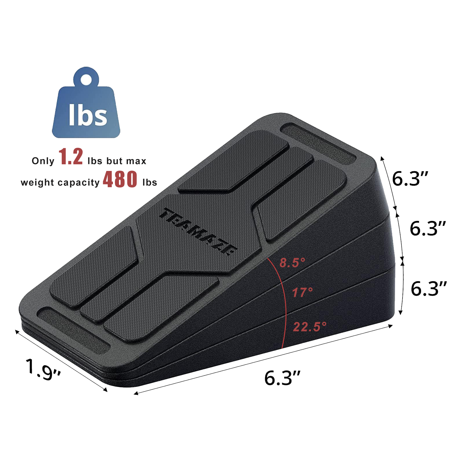 Slant Board Squat Wedge for Calf Stretching,Adjustable Angles Non-Slip ...