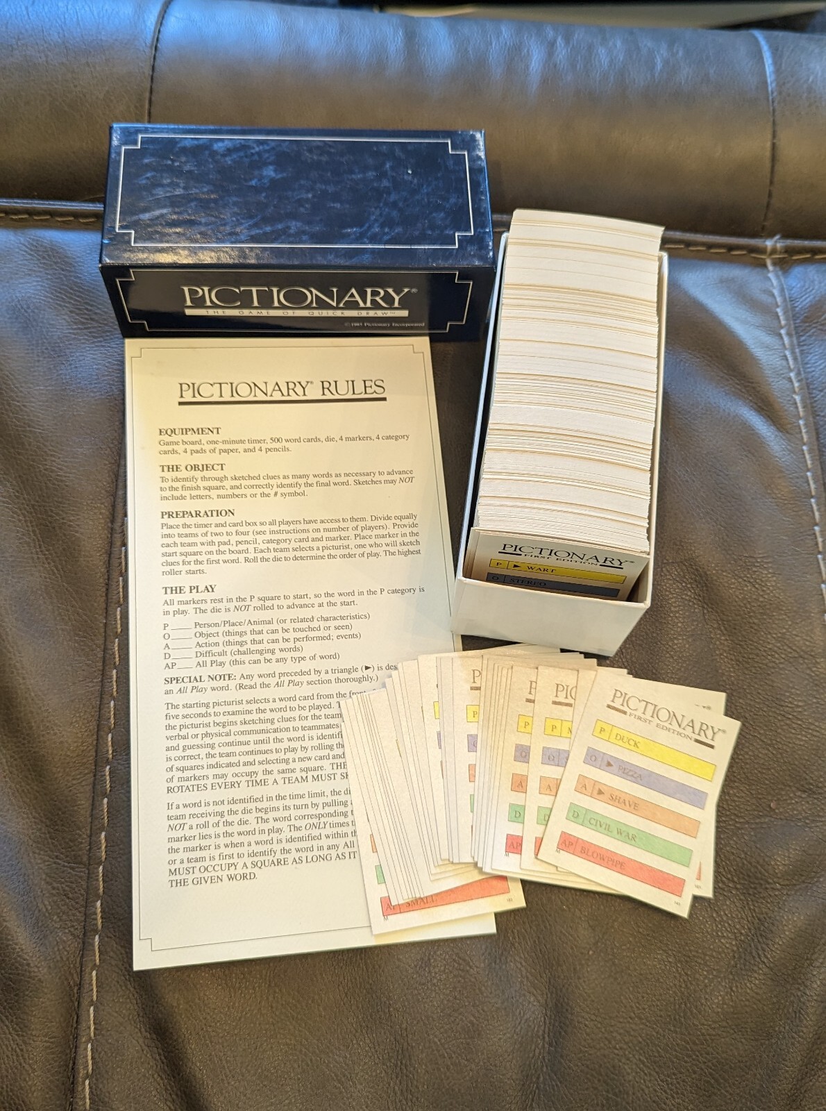 Pictionary 1985 Edition Cards - One Set of Replacement Cards ONLY | eBay