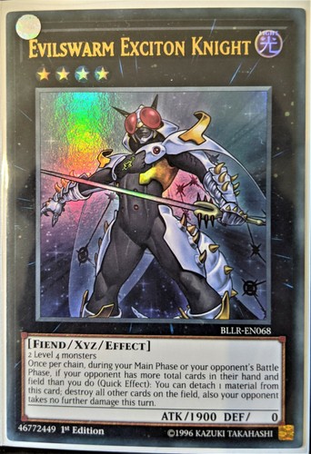 YuGiOh Evilswarm Exciton Knight Ultra Rare 1st Edition BLLR-EN068 NM | eBay