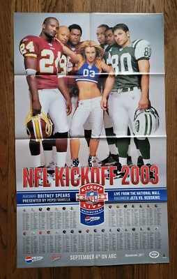 Britney Spears NFL Kickoff 2003 Poster | eBay Australia