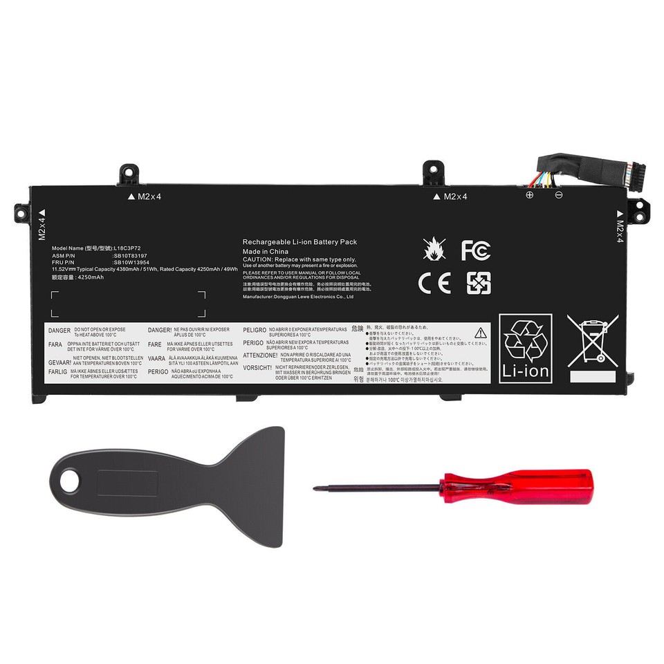 L18M3P73 Battery For Lenovo ThinkPad T490 T495 P14s T14 Gen 1st 2nd ...