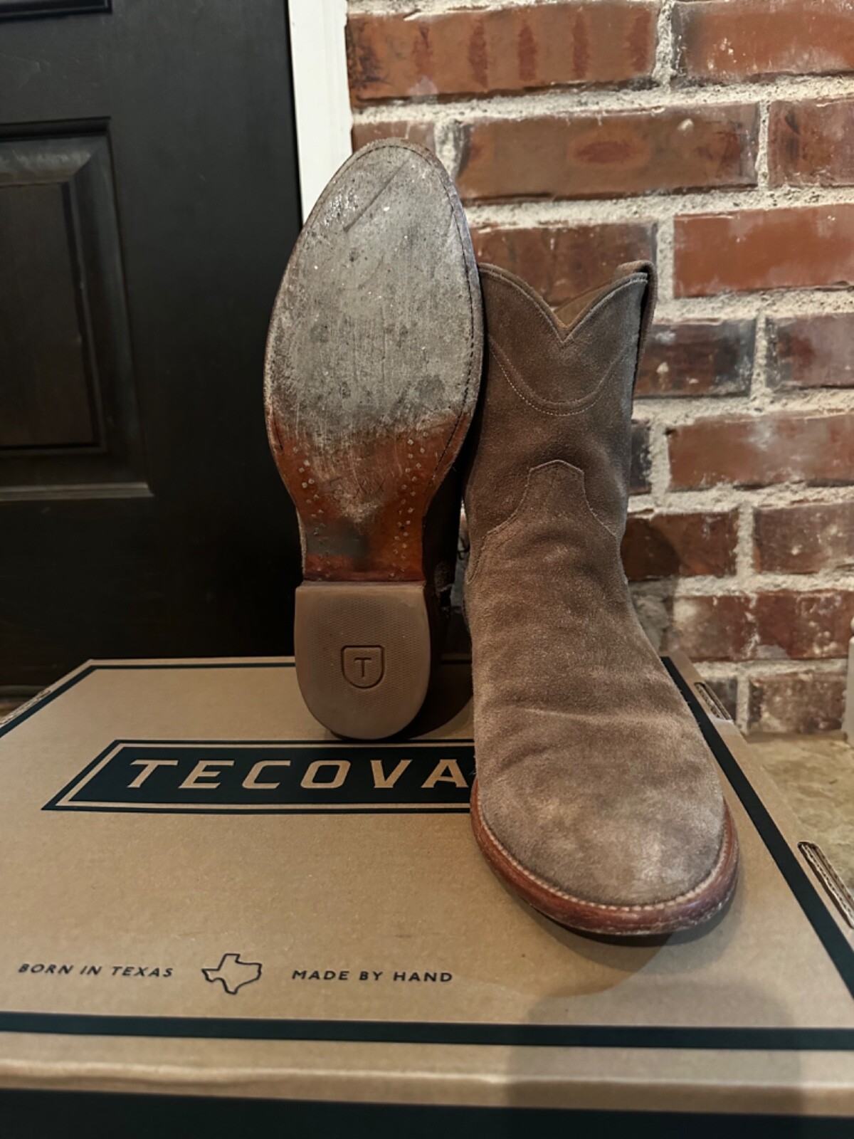 PRE-OWNED TECOVAS The Dean Calf Leather Zip Boot Men … - Gem