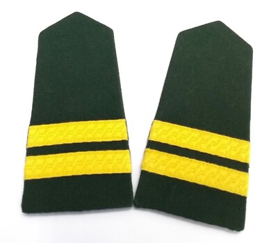 Shoulder Slides Officer Slide On Epaulettes Military Green With 2 Rank ...