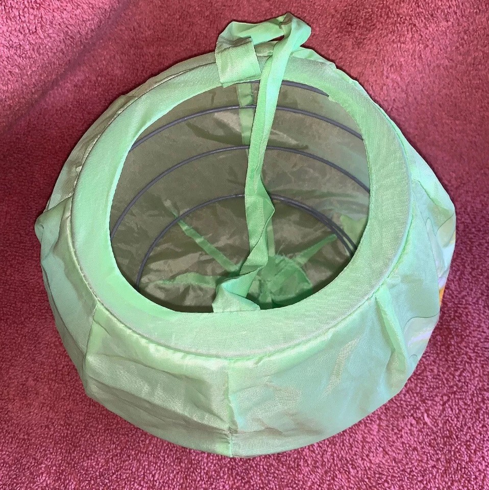 DISNEY Nylon Wire Collapsible Tinkerbell Basket Pumpkins Tink Green 6 ...