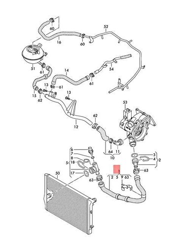 Genuine VW Tiguan Coolant Hose With Quick Release Coupling 5QN122101AL ...