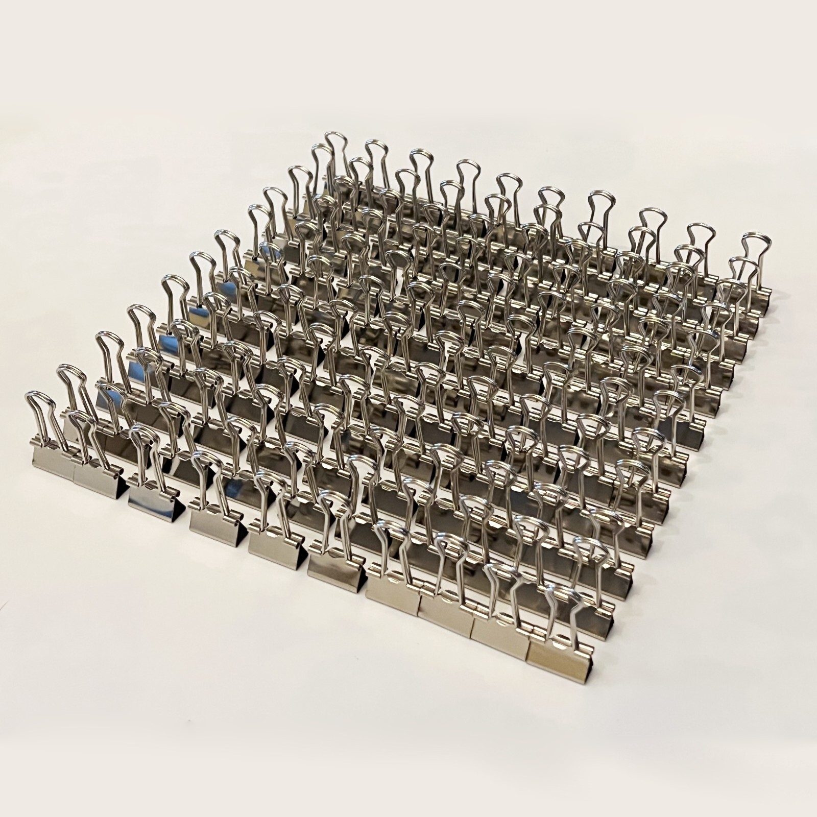 Small Binder Clips, Silver, Horizontal width 3/4INCH, Small Metal Paper ...