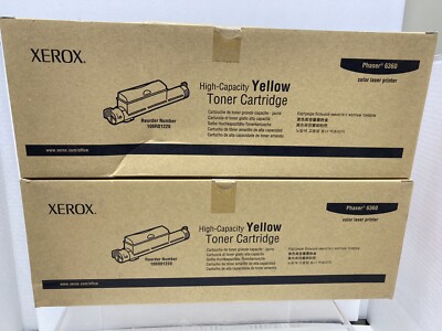 (x2)Xerox, Toner Cartridge,High-Capacity, Yellow,Phaser 6360,Color ...
