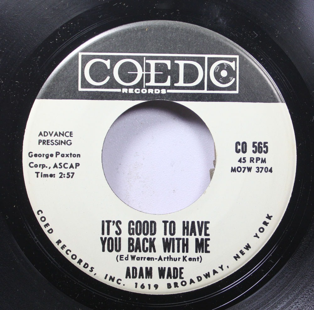 50'S & 60'S Promo 45 Adam Wade - How Are Things In Lovers Lane / It'S ...