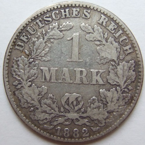 Coin German Reich Empire Silver 1 Mark 1882 J IN Very fine/fine | eBay ...