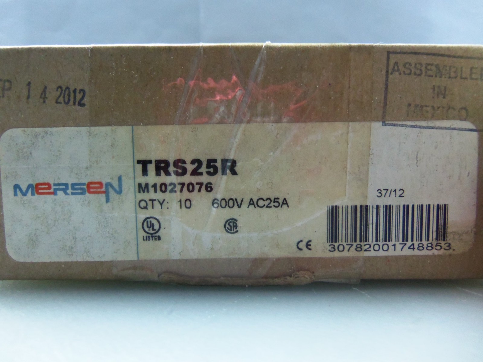 New Lot Mersen Ferraz Shawmut TRS25R 25 Amp Fuses FRS-R-25 600 Volt NIB ...
