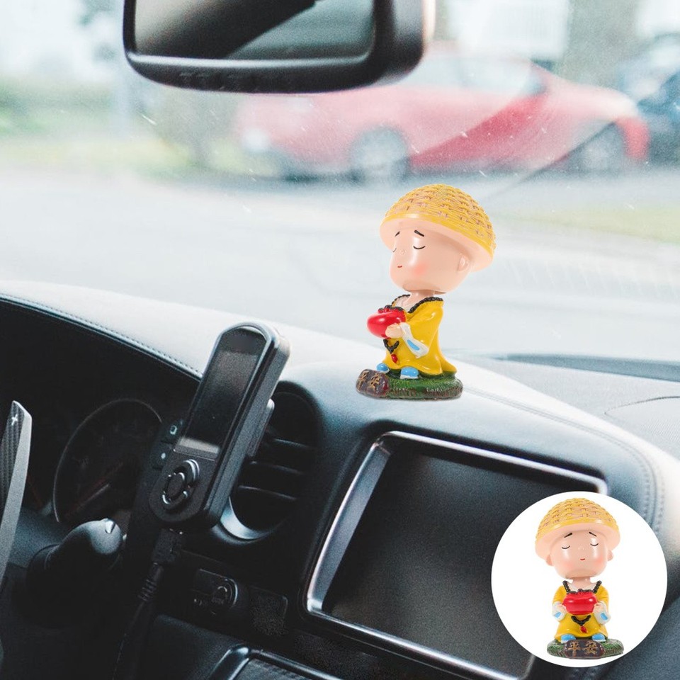 Buddha Bobblehead for Car: Dashboard Figurine Mini Resin Buddha Statue ...