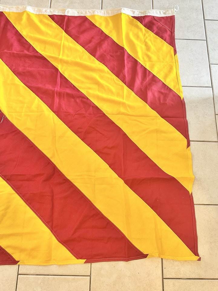 Vtg Estate Find Signal Flag Maritime Nautical Ship 50” | eBay