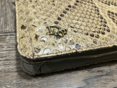 Christian Dior Fun Snake Skin Clutch Purse Vintage | eBay