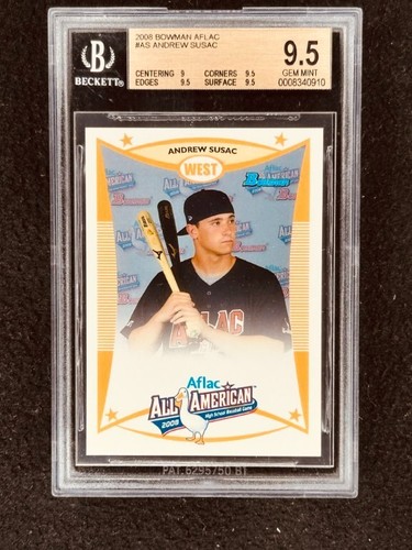 Andrew Susac 2008 AFLAC Bowman Rookie Card RC AFLAC-AS graded BGS 9.5 ...