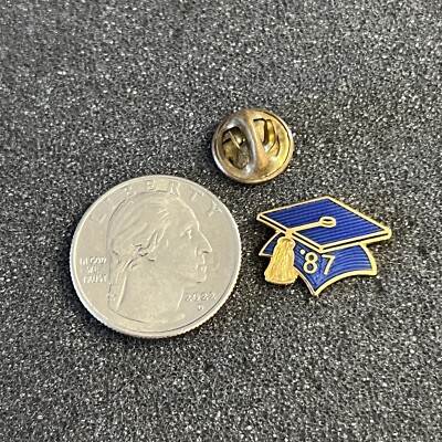Class Of 1987 Cap Hat Graduation Gold Tone Pin Pinback #45445 | eBay ...
