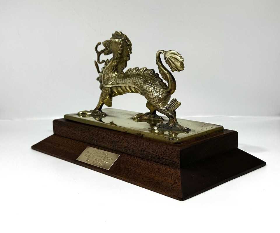 Solid Brass Royal Artillery “P” Battery (Dragon Troop) Mounted Dragon ...